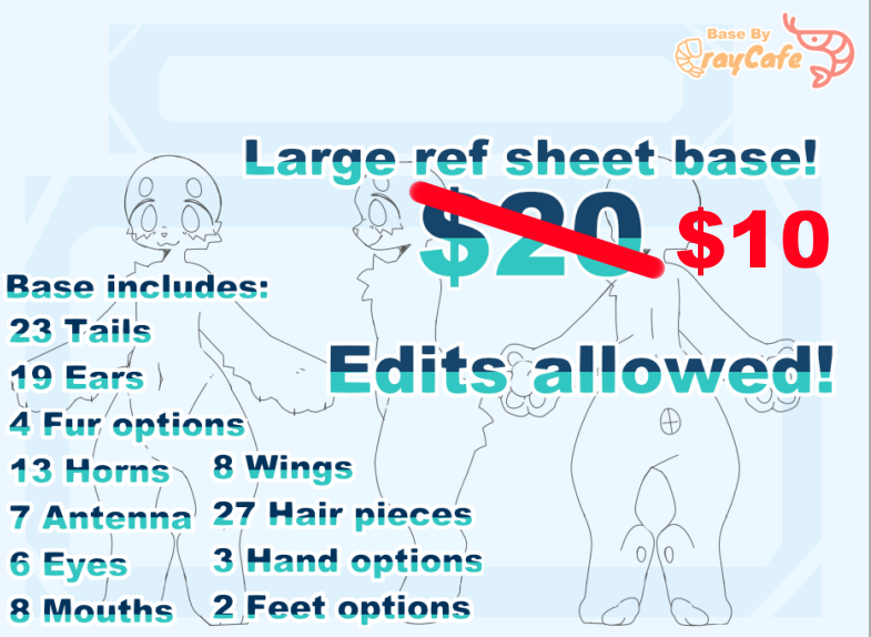 Large digi ref-sheet base - Payhip