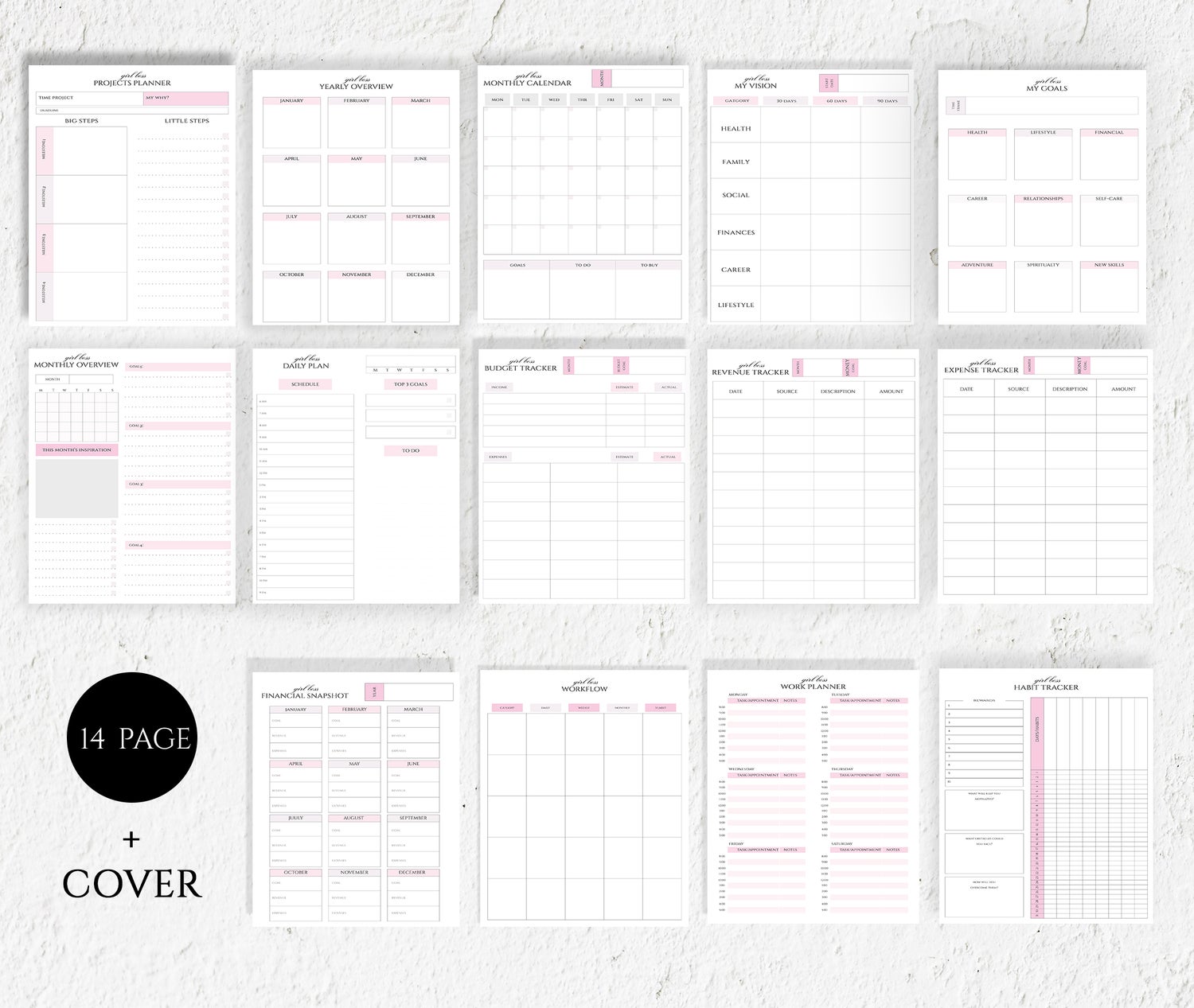 Printable Planner | Girl Boss Planner | Business Planner | Goal Planner ...