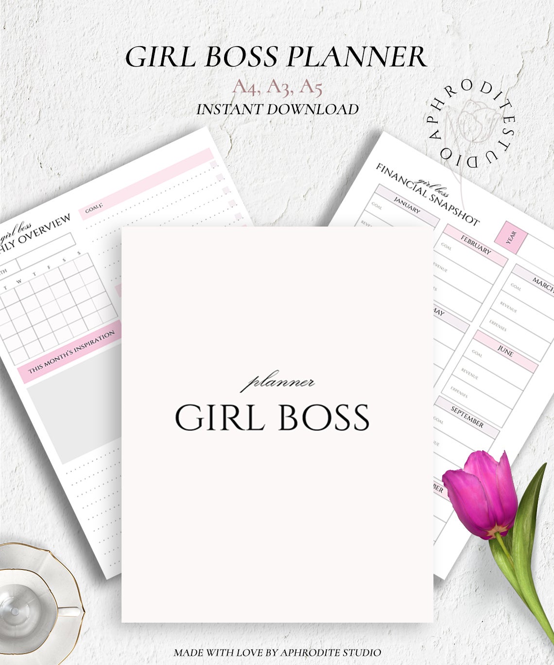 Printable Planner | Girl Boss Planner | Business Planner | Goal Planner ...
