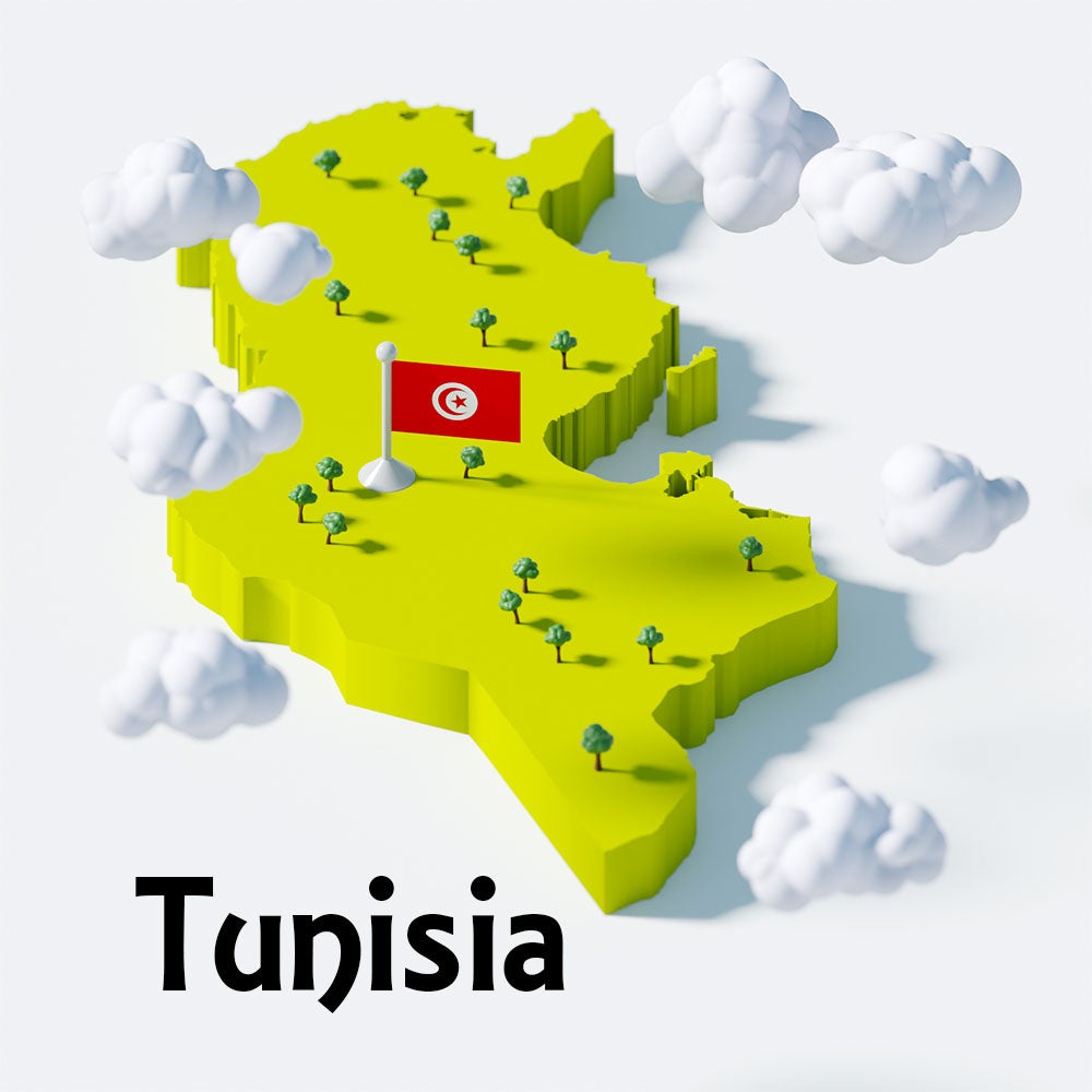 Tunisia Map (3D PNG) - Payhip