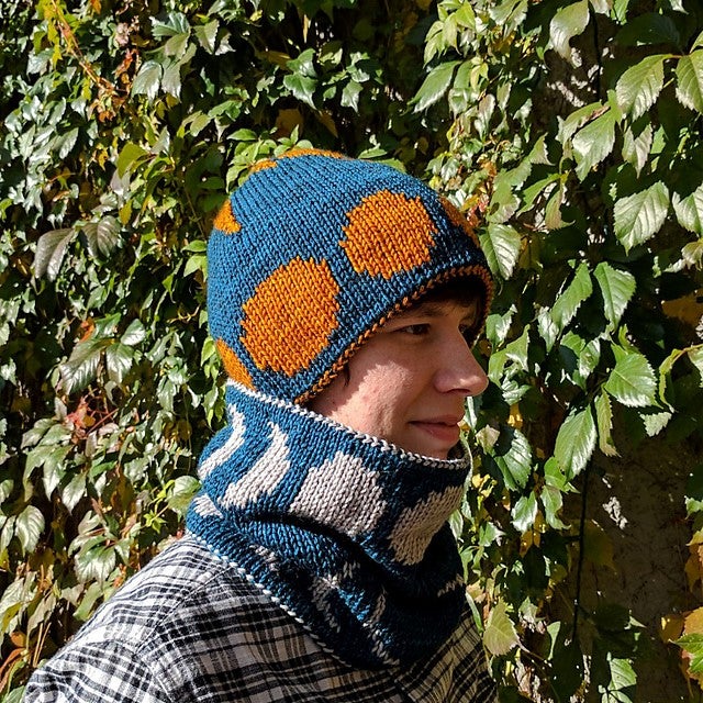 Lunar Phases Hat and Cowl Digital Double Knitting Pattern - Payhip