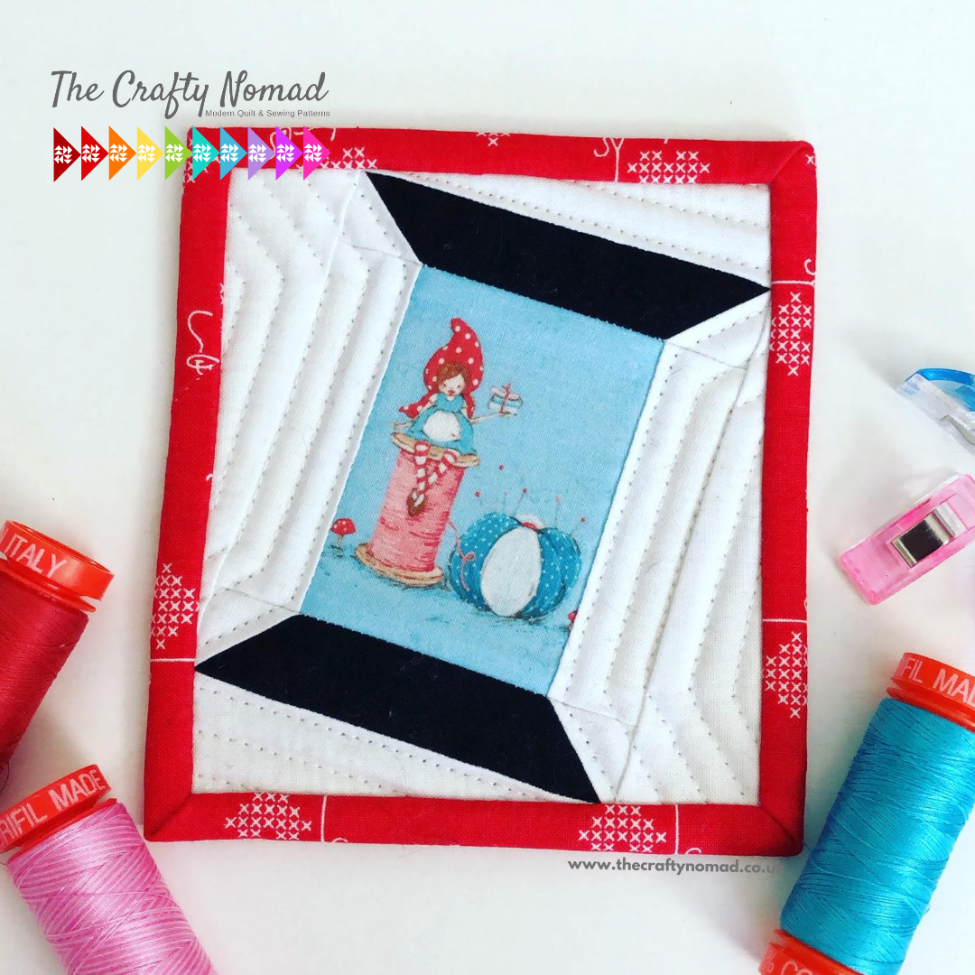 Tumbling Spool Basic FPP Block - Mug Rug - PDF Pattern - Payhip