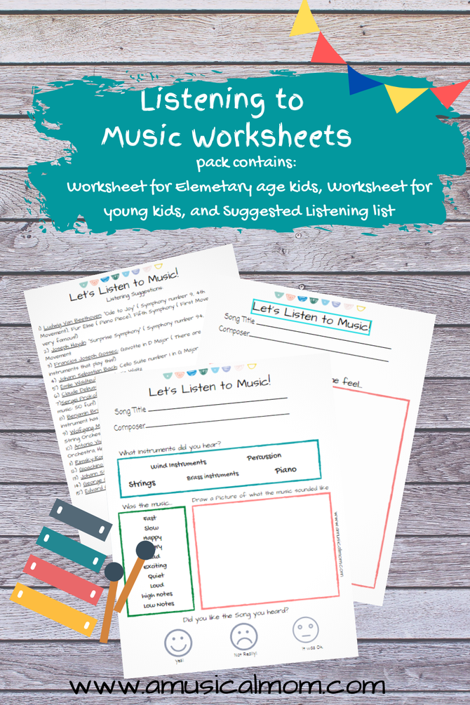Music Listening Worksheets - Payhip