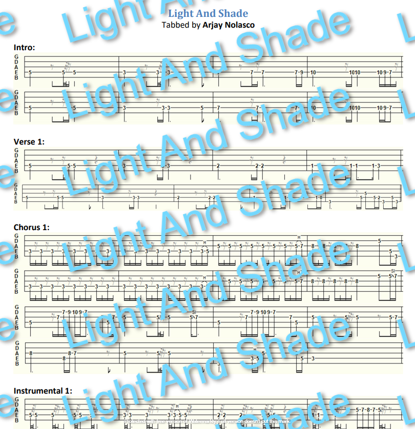 Light and Shade by Fra Lippo Lippi - Bass Tab - Payhip