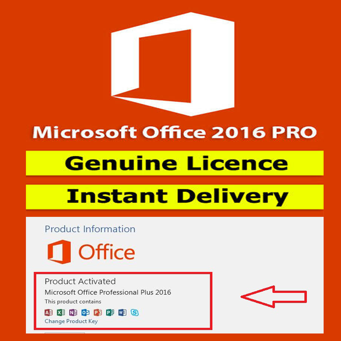 Microsoft Office 2016 Professional Plus 32/64 Bit Licence + software ...