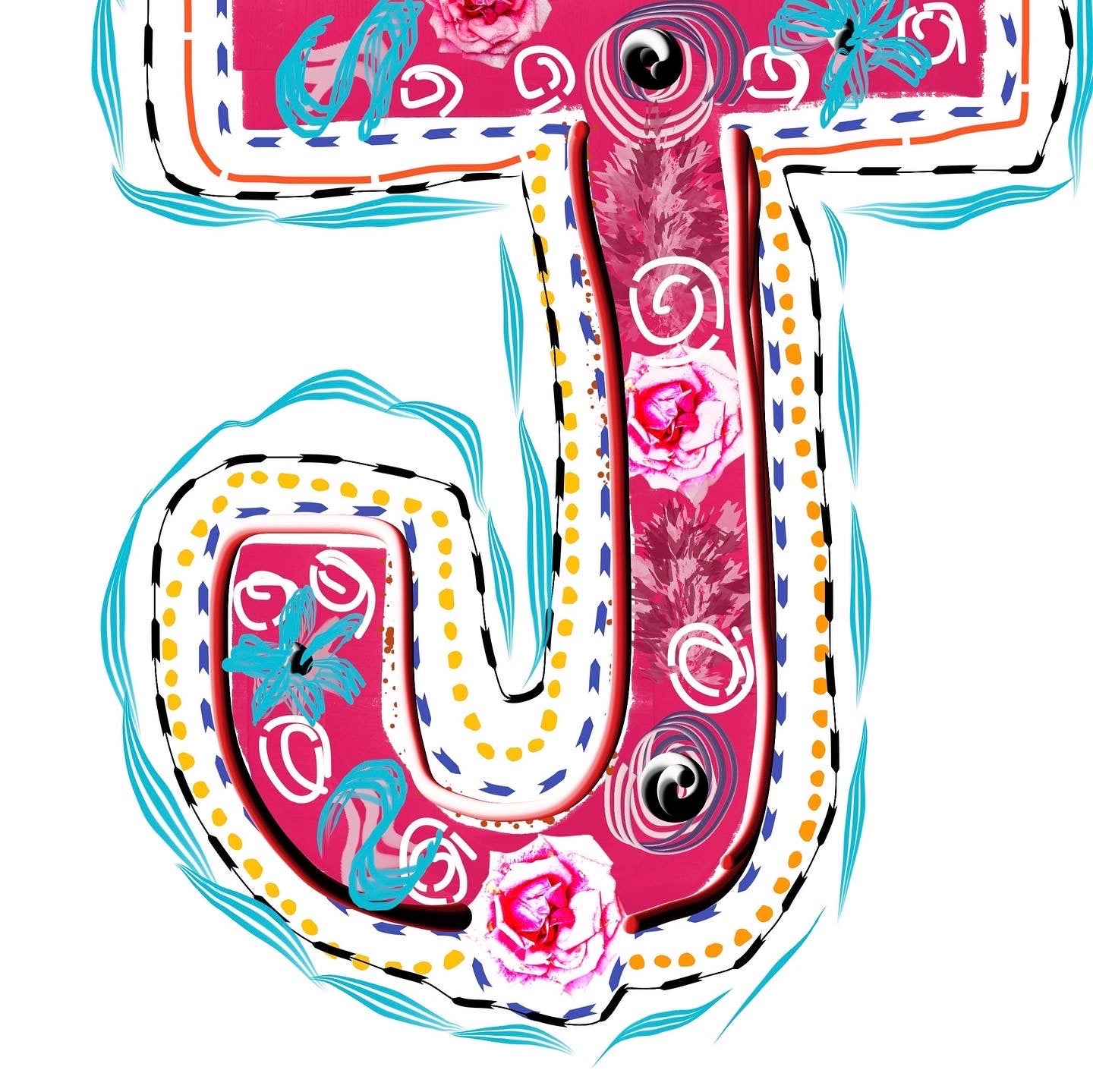 Initials, J, digital Instant and Download, Printable, 8 x 10 - Payhip