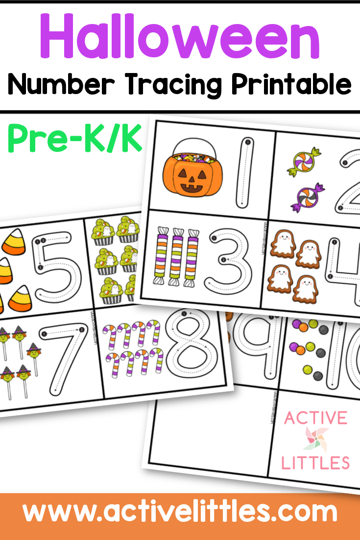 Halloween Number Tracing Cards Printable - Payhip