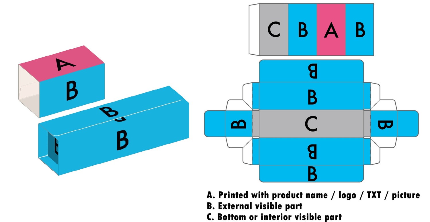 Custom About Drawer Box Template Gift box/Bottle box/Shoe box/Clothing ...