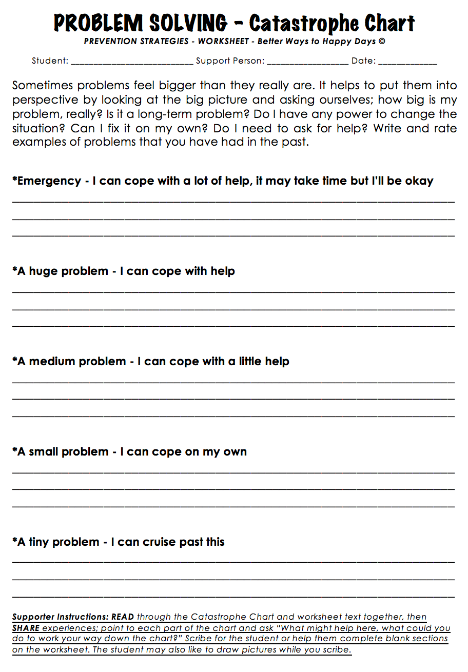 Catastrophe Chart - PREVENTION STRATEGIES - Payhip