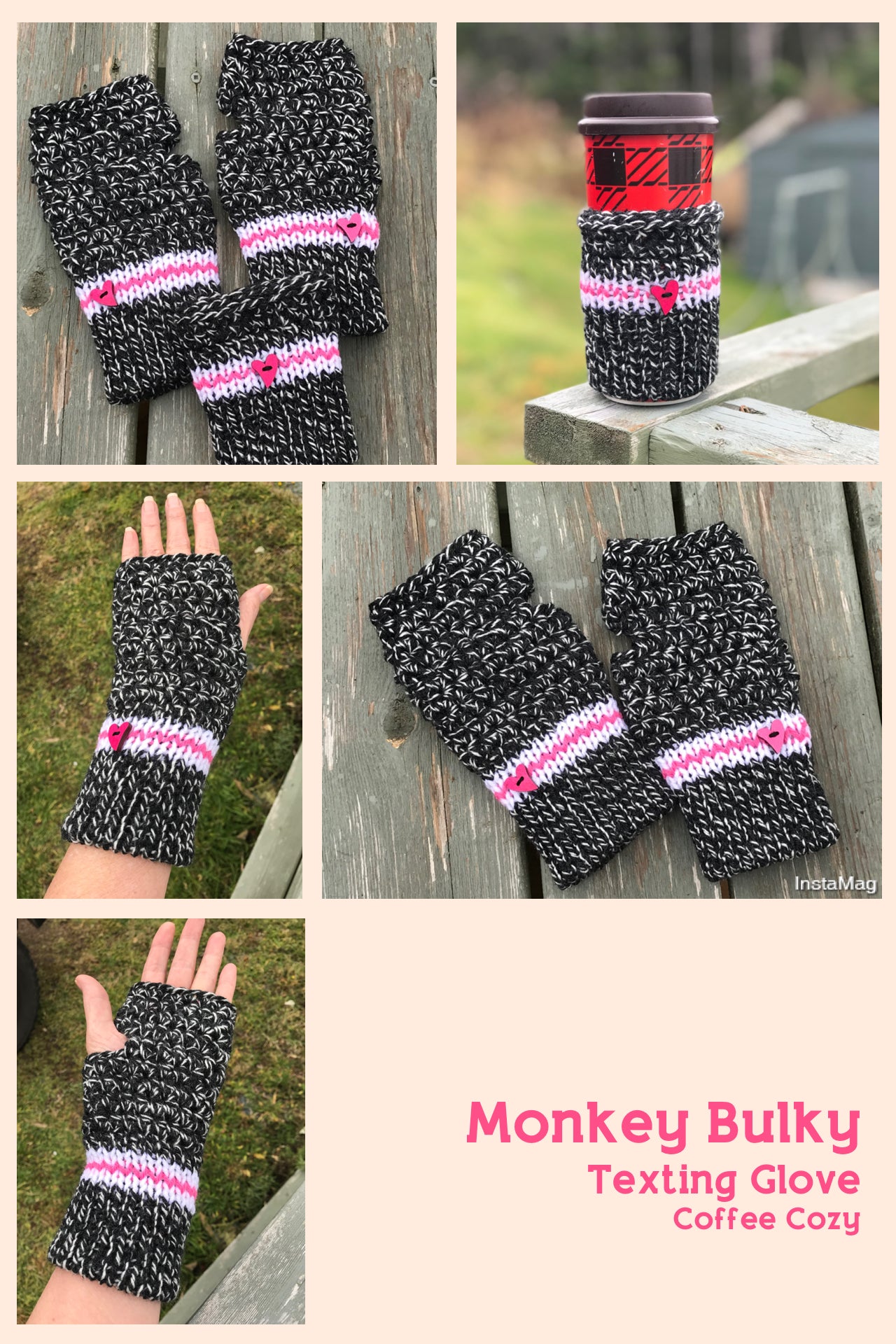 Ladies Bulky Monkey Texting Glove Addi/Crochet Pattern - Payhip