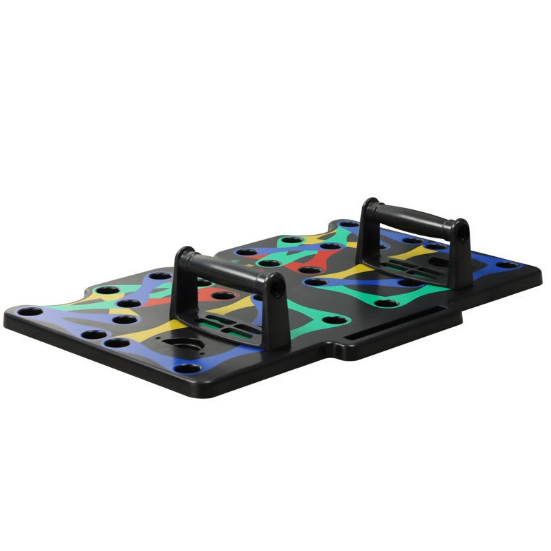 Push Ups Plate Rack Push-up Stand Board with Resistance Bands Gym Home ...