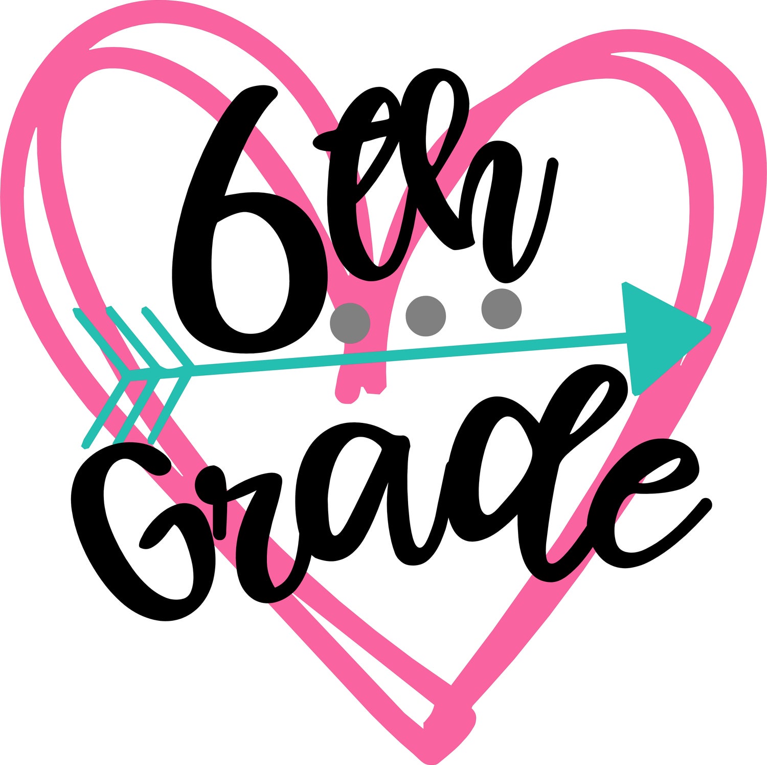 1st Grade Scribble Heart SVG & DXF - Payhip