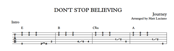 Don't Stop Believing Guitar Tab - Payhip
