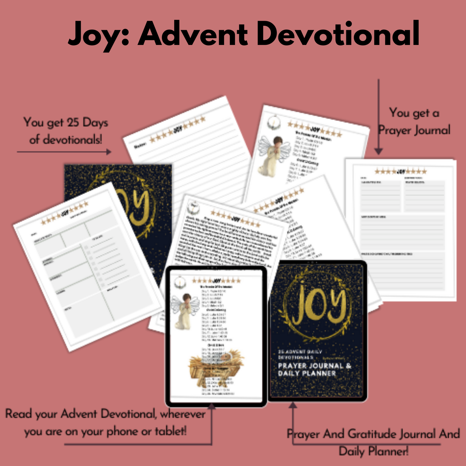Joy: An Advent Devotional With 25 Devotions, Prayer And Gratitude ...