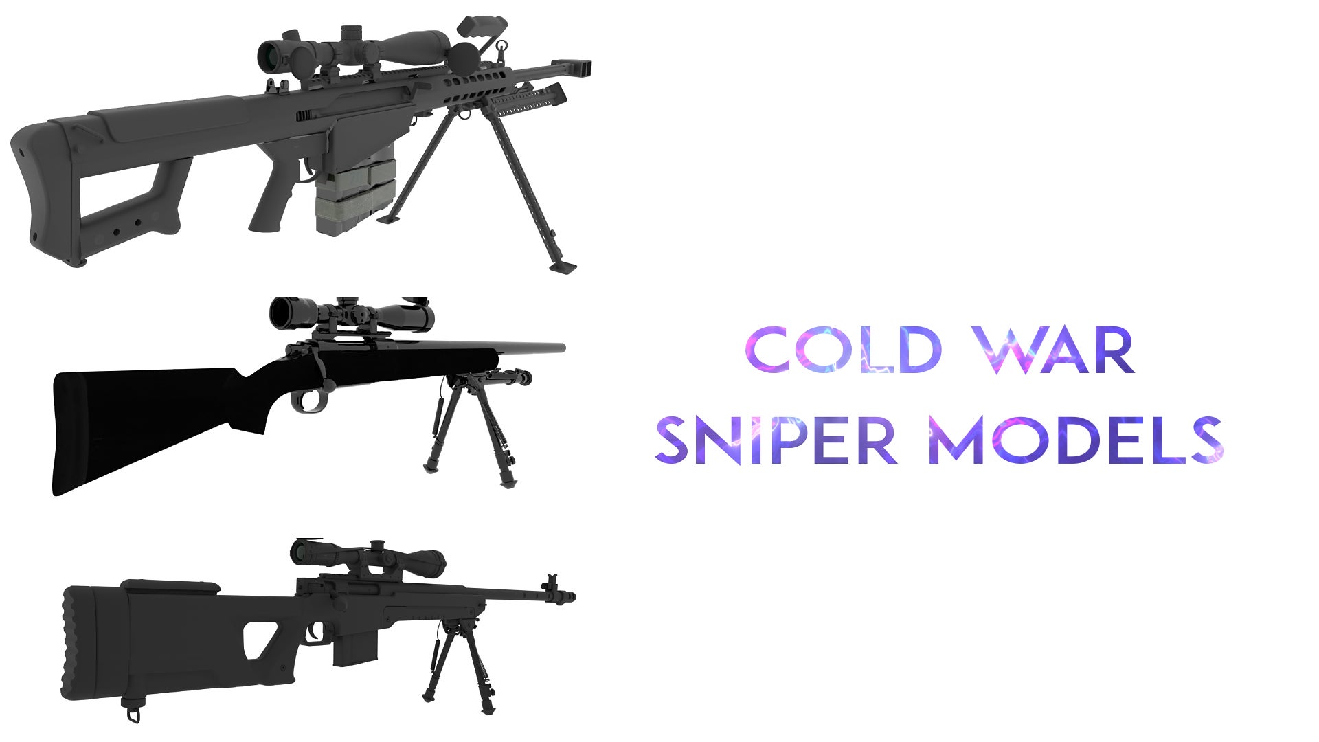 Cold Sniper Model Pack (obJ)(C4D) - Payhip
