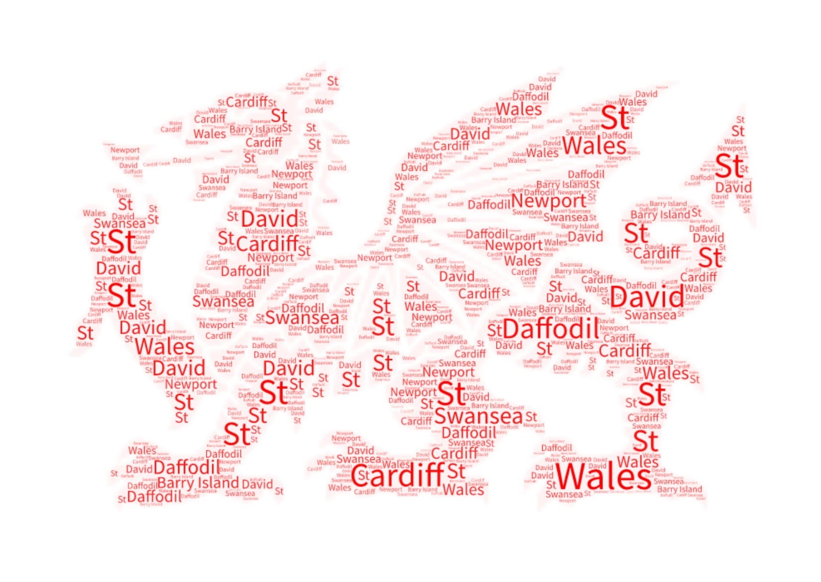 Welsh Dragon Digital Word Art Print - Payhip