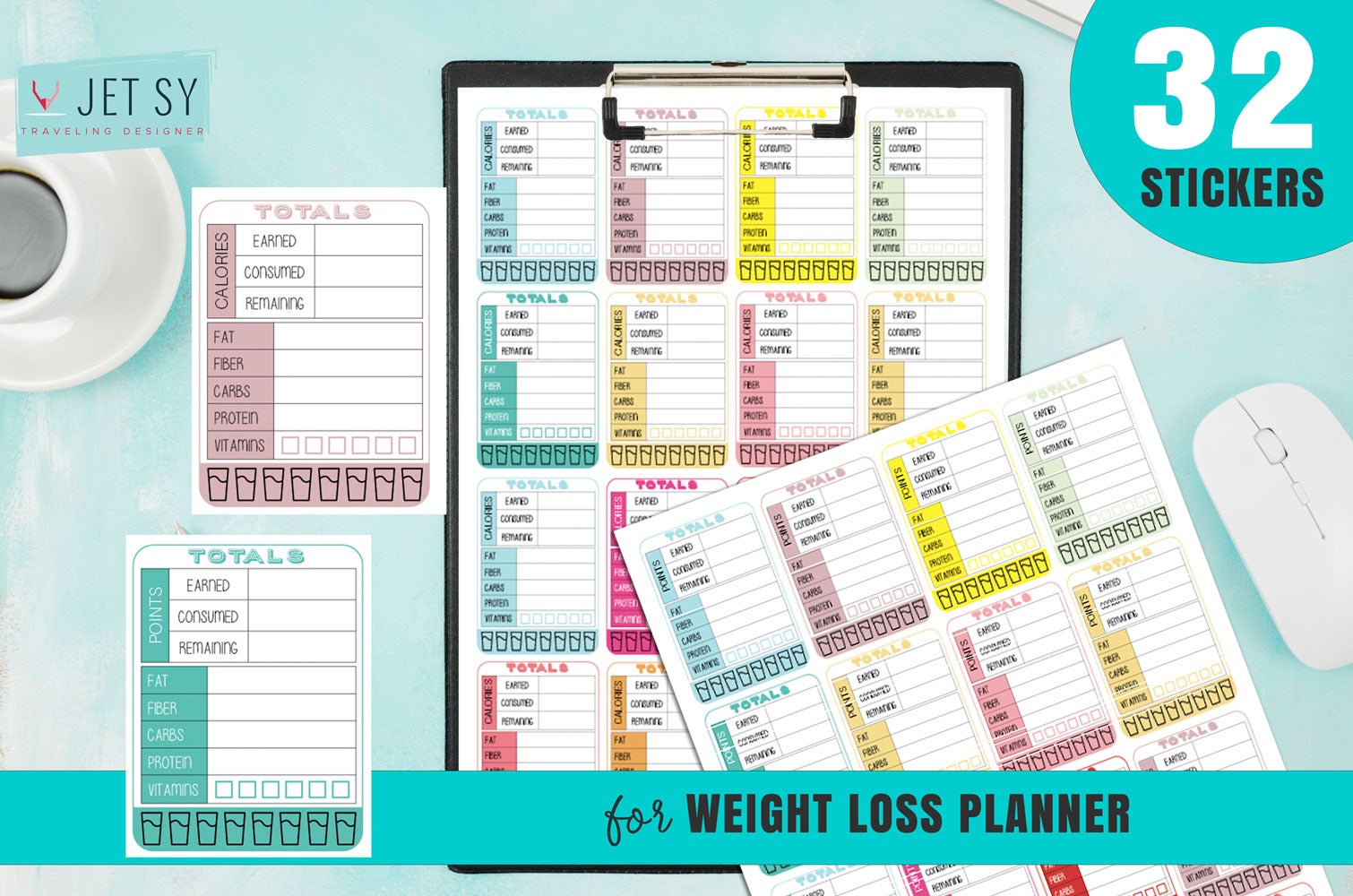 Points & Calories Stickers - Payhip