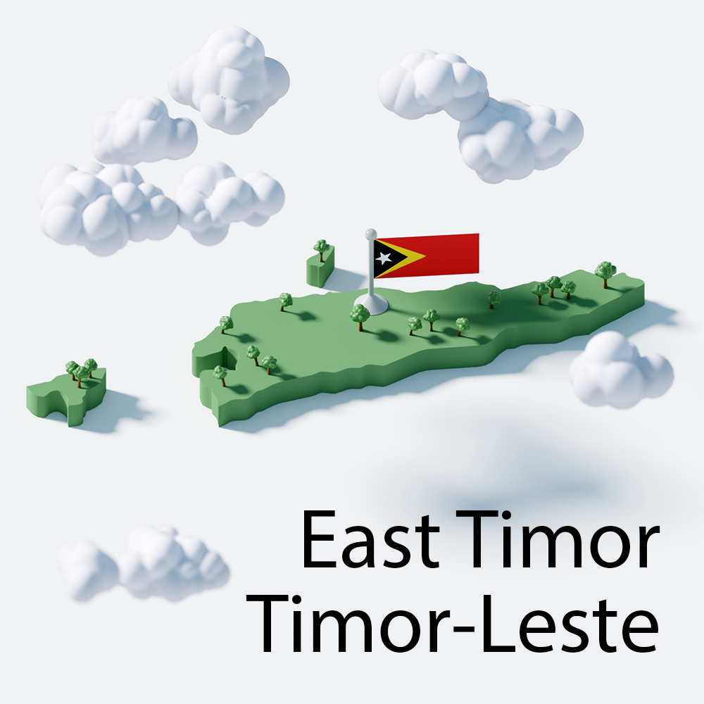 East Timor/ Timor-Leste Map (3D PNG) - Payhip