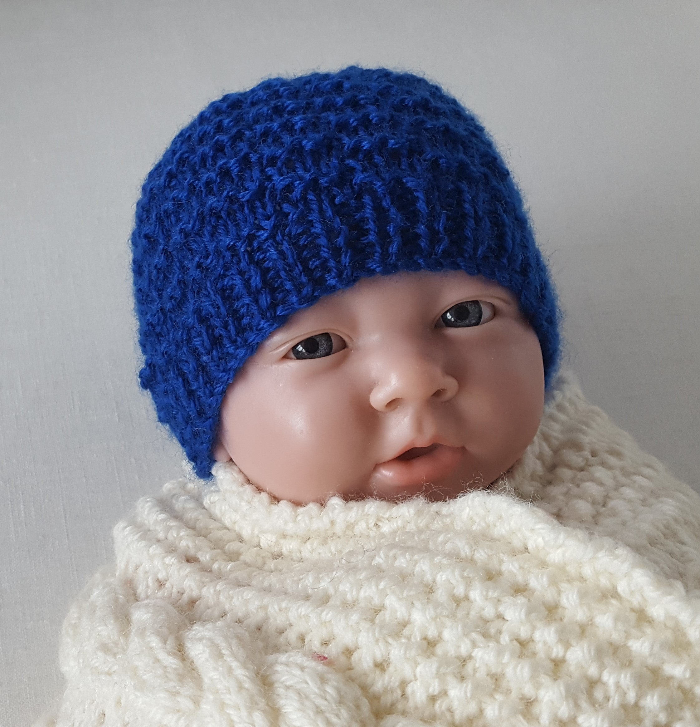 Baby’s 8ply textured Beanie with rib band - Riley - Payhip