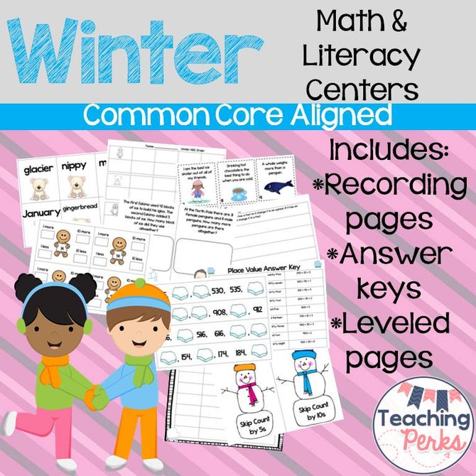 Seasonal Math and Literacy Center and Bundle for 1st-3rd - Payhip