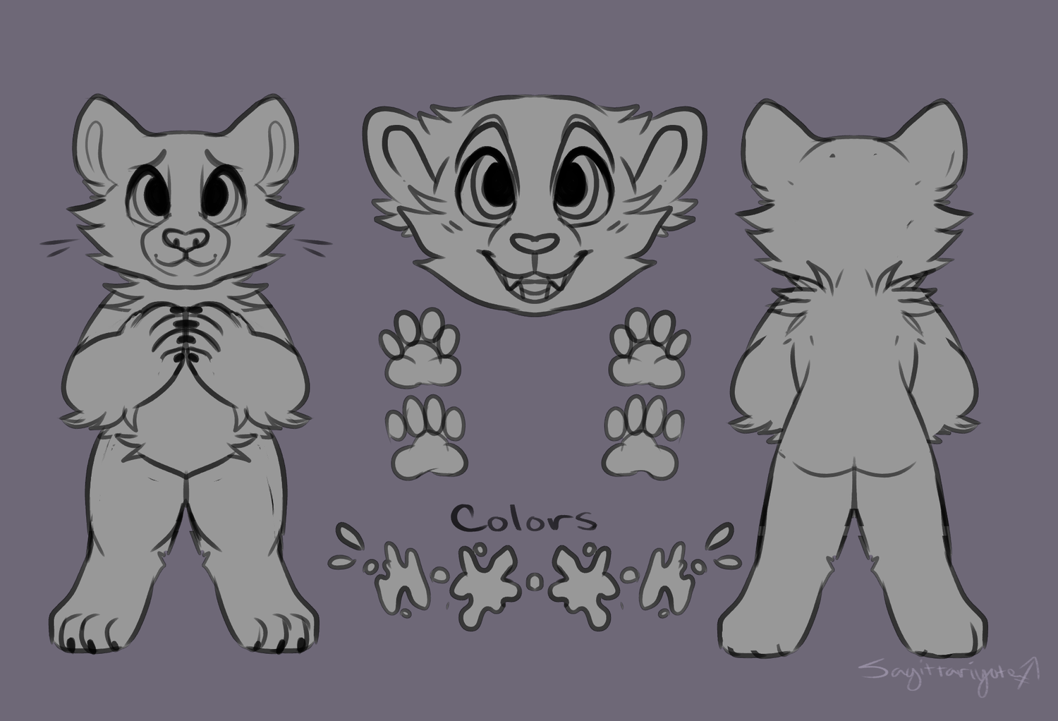 Feral Adopt Lineart Base - Payhip