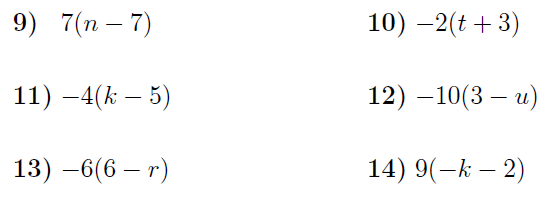 Multiplying a bracket by a number worksheet (with solutions)