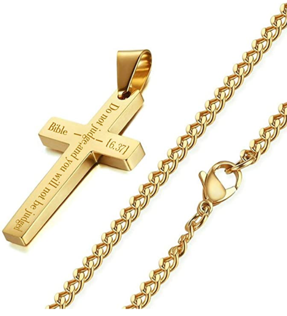 Carved Bible Verses Cross Necklaces - Payhip