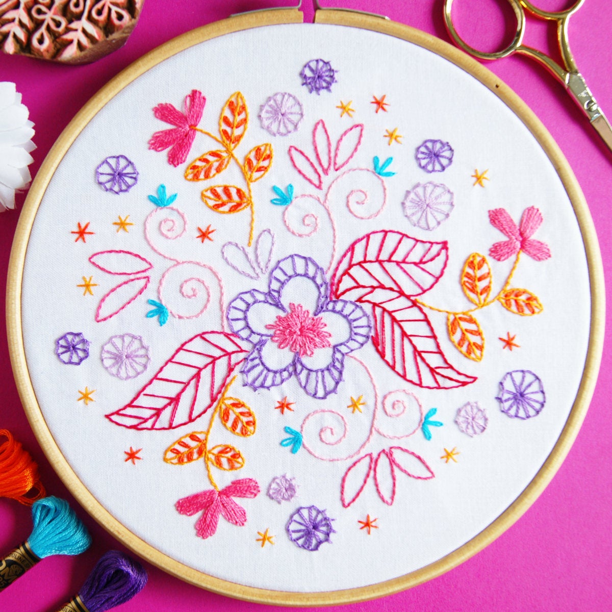 Floral Vignette Embroidery Pattern PDF - Payhip