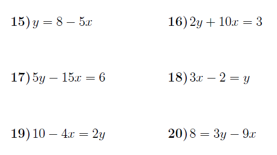 Relative position of two lines worksheet no 2 (with solutions)