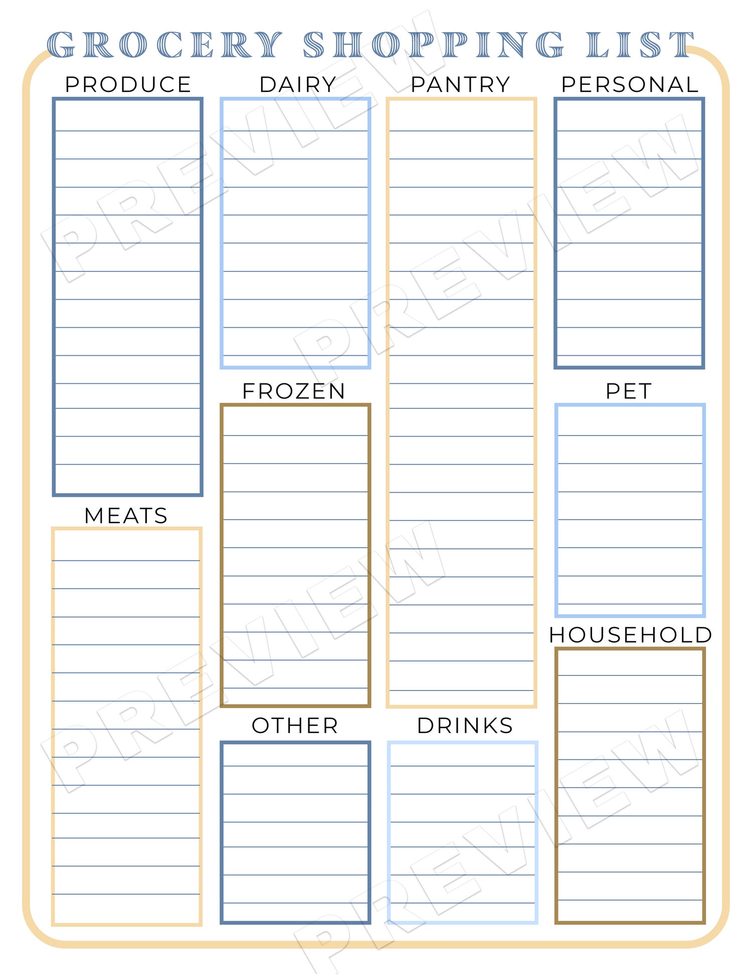 Grocery Shopping List - Payhip