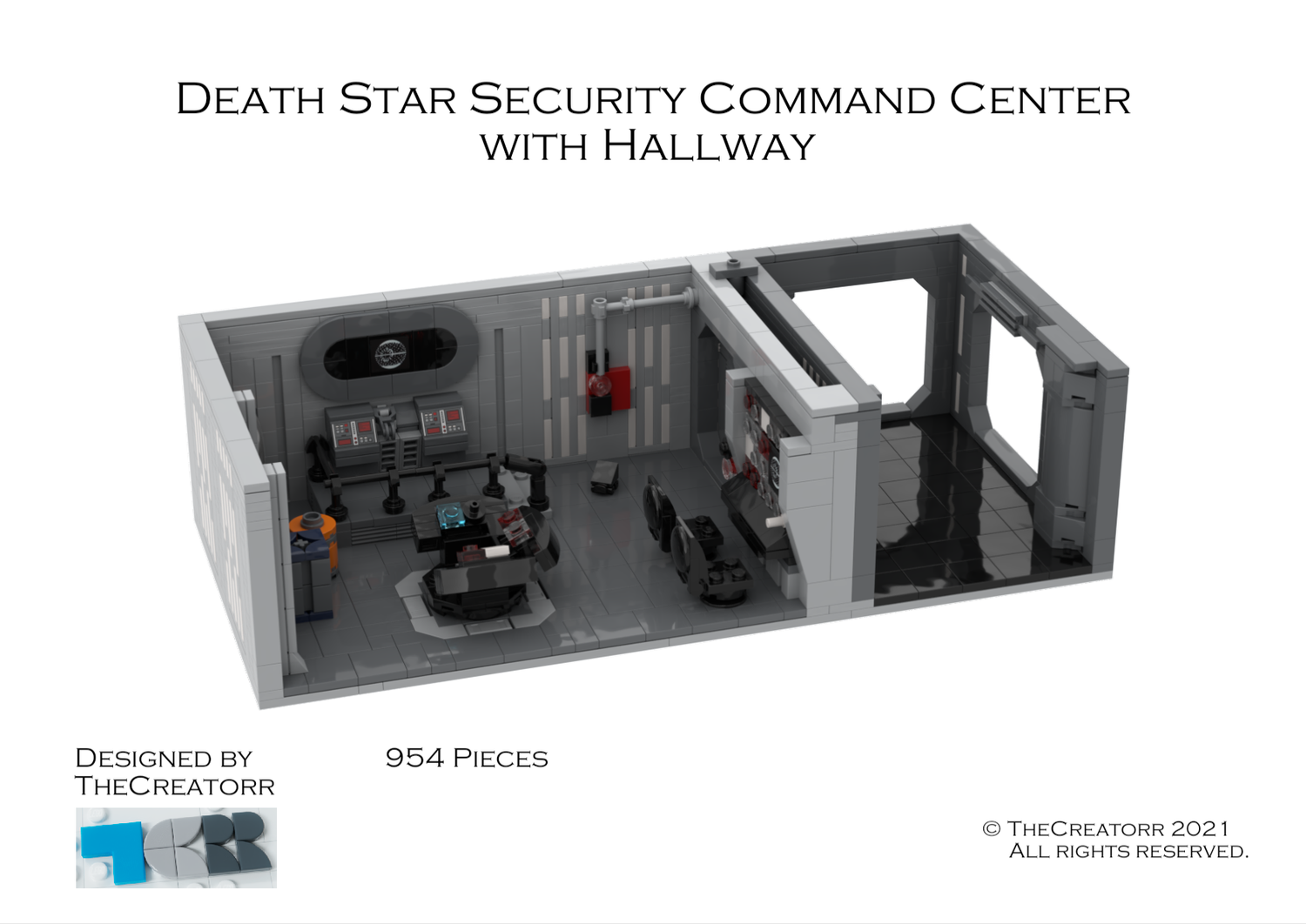 Death Star Control Room with Hallway MOC