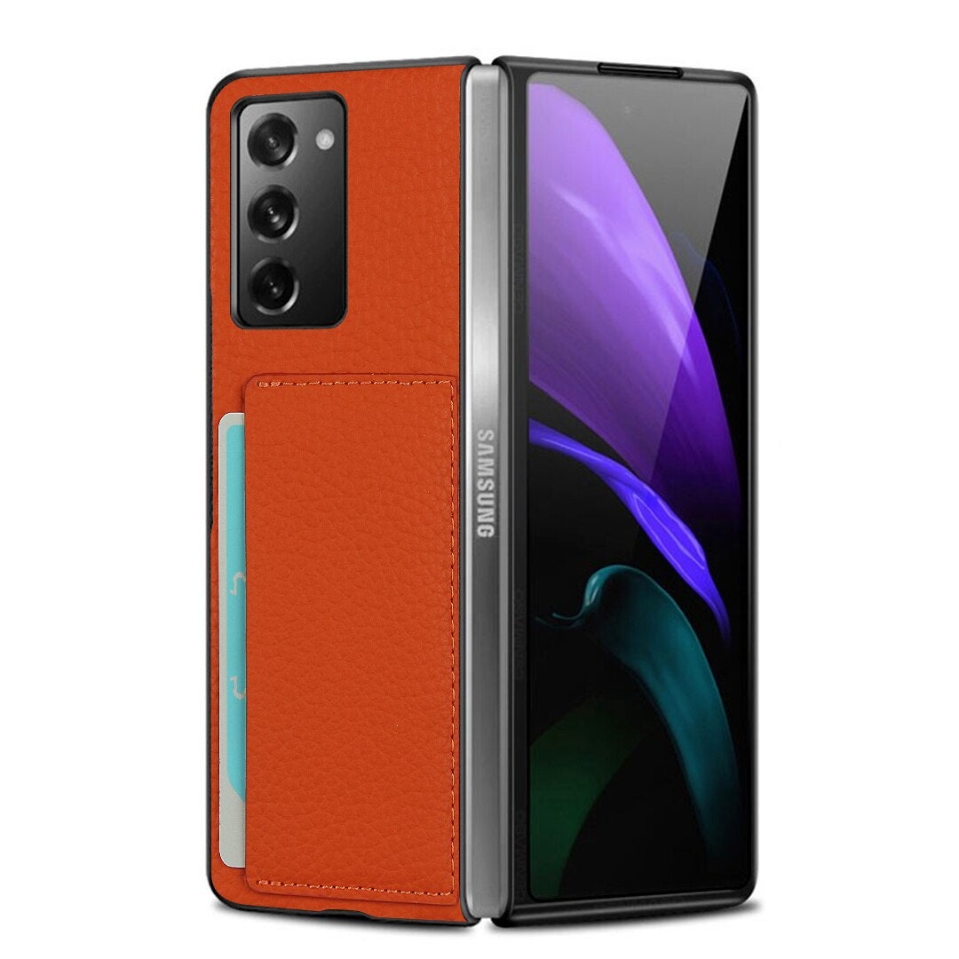 Luxury Leather Case Samsung Galaxy Z Fold 2 Protective Phone Case With ...