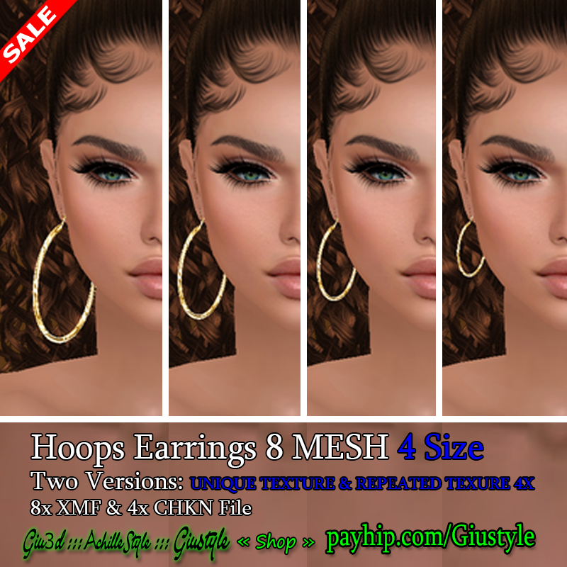 HOOPS EARRINGS MESH -XL-L-M-S - Payhip