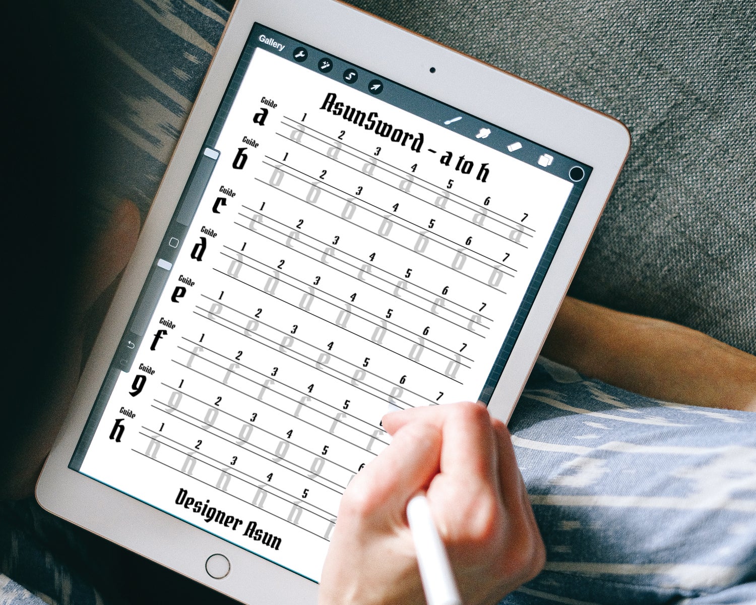 Neat Gothic Handwriting Printable Worksheet For Adult | Gothic ...