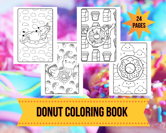 Donut Coloring Book - Payhip