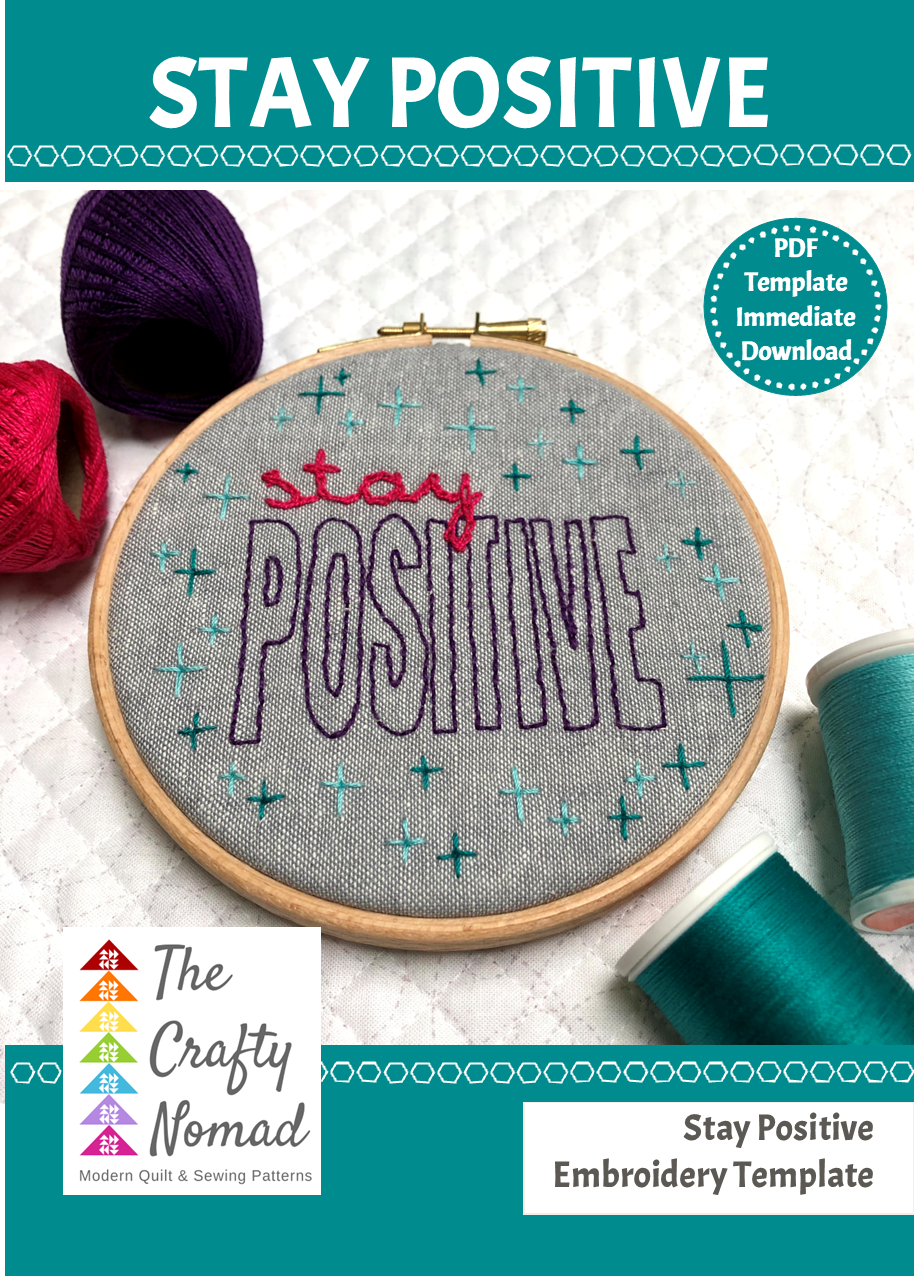 Stay Positive Embroidery Template - Payhip