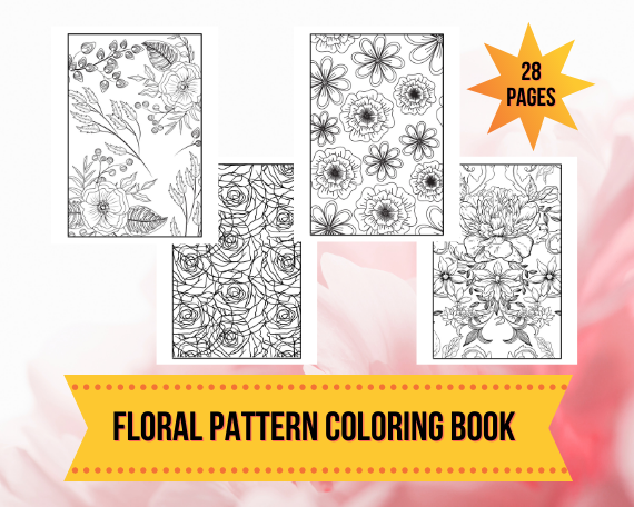 Floral Pattern Coloring Book - Payhip