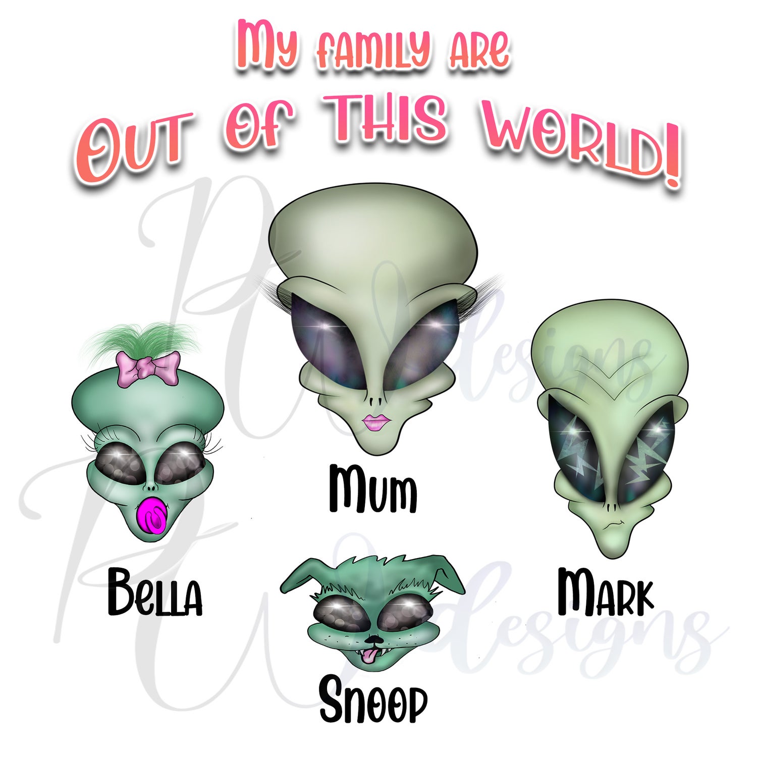 EXCLUSIVE - Build your own family- Alien Clip arts. - Payhip
