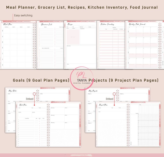 Digital Planner GoodNotes, Notability Planner, Digital DATED Daily ...