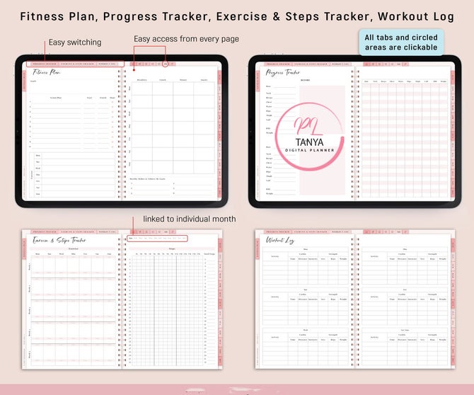 Digital Planner GoodNotes, Notability Planner, Digital DATED Daily ...