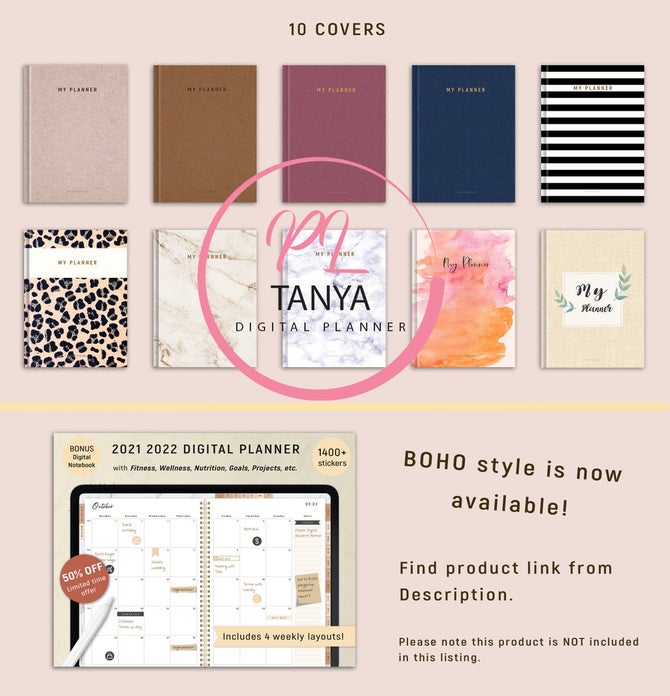 Digital Planner GoodNotes, Notability Planner, Digital DATED Daily ...