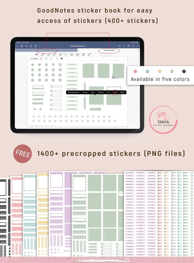 Digital Planner GoodNotes, Notability Planner, Digital DATED Daily ...