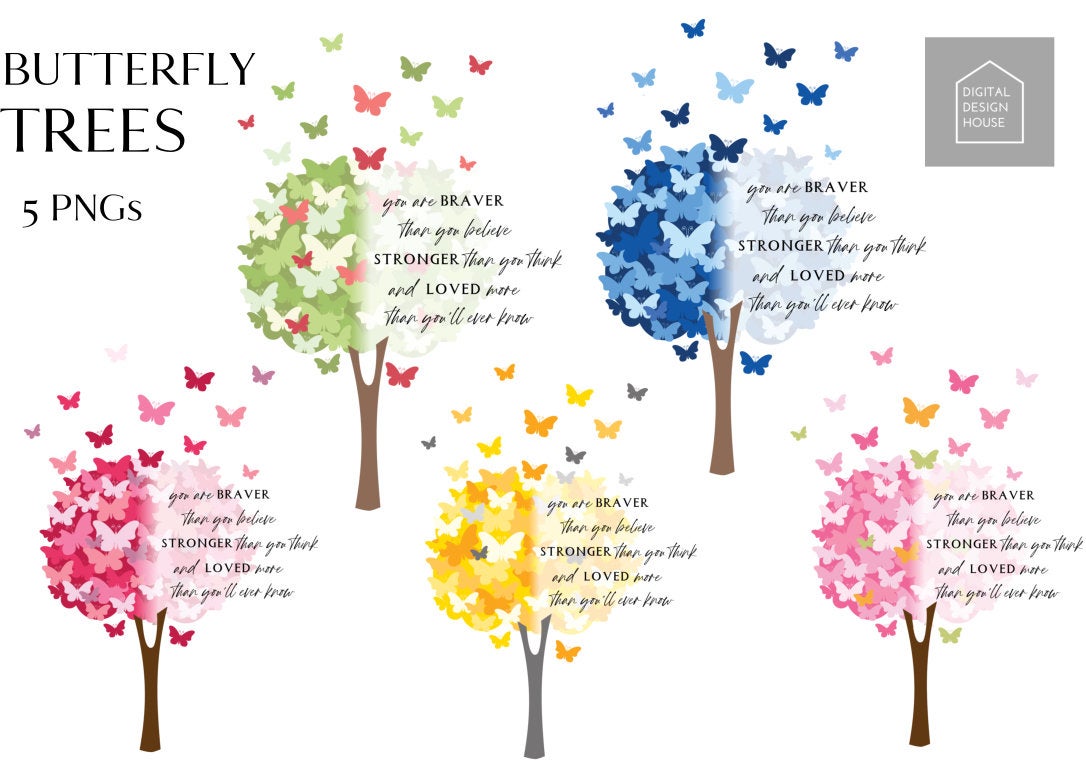 Butterfly Tree Bundle x 5 Colours - Payhip
