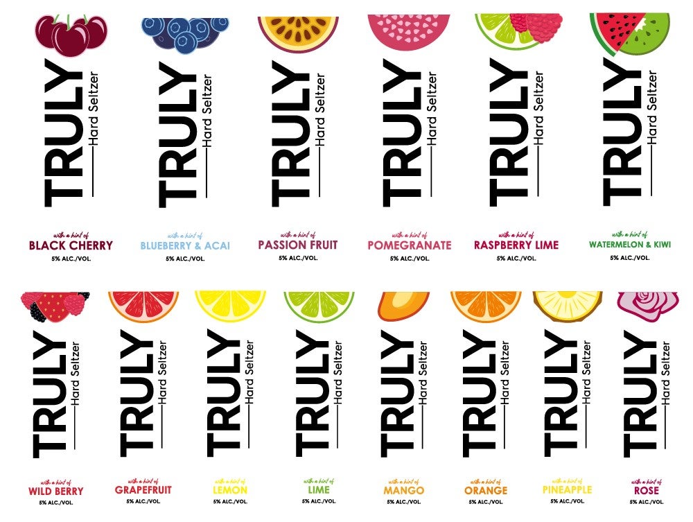 Truly Hard Seltzer SVG Cut Files | 14 Hard Seltzer Flavor SVG PNG ...