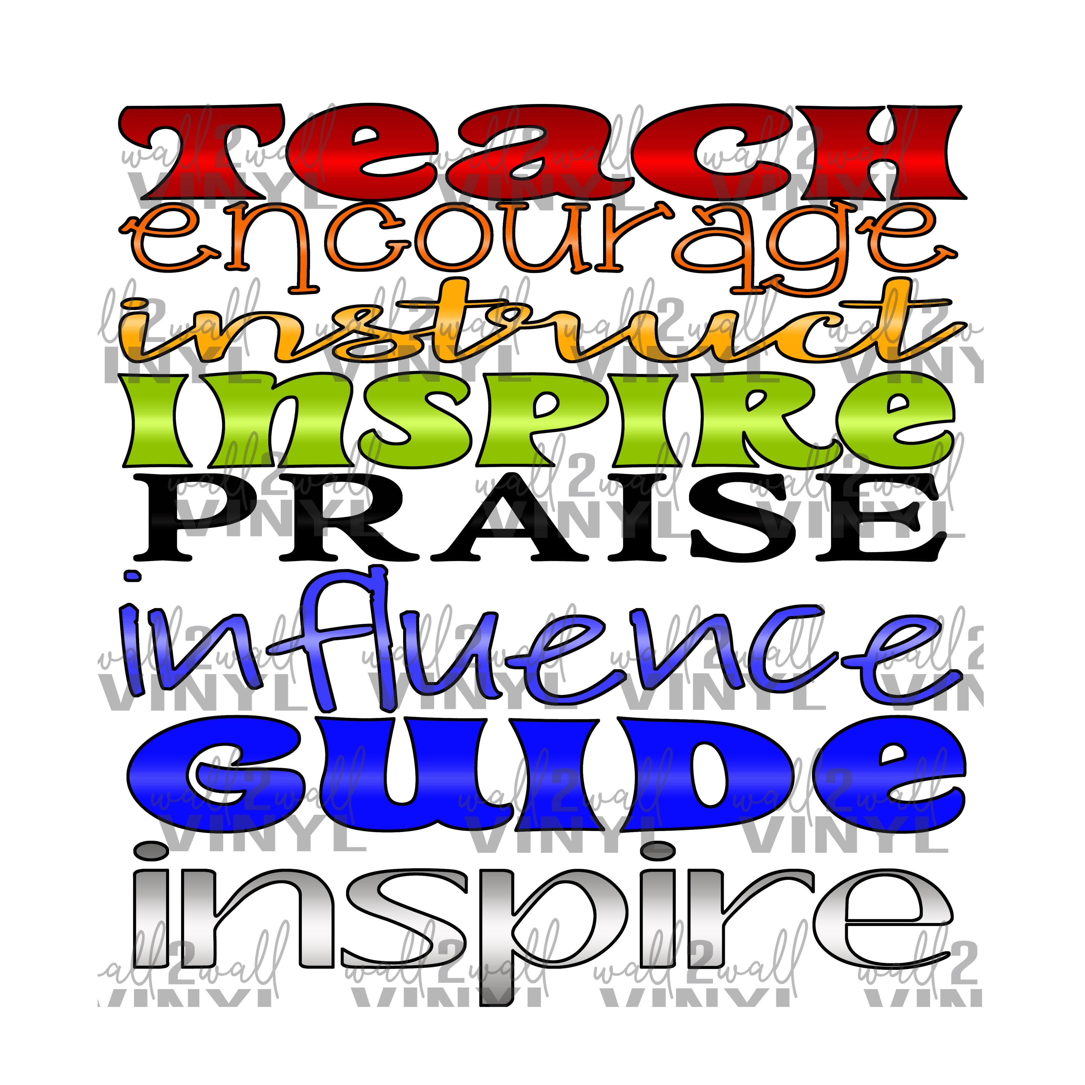 TEACH ENCOURAGE INSTRUCT NO BACKGROUND DESIGN - Payhip