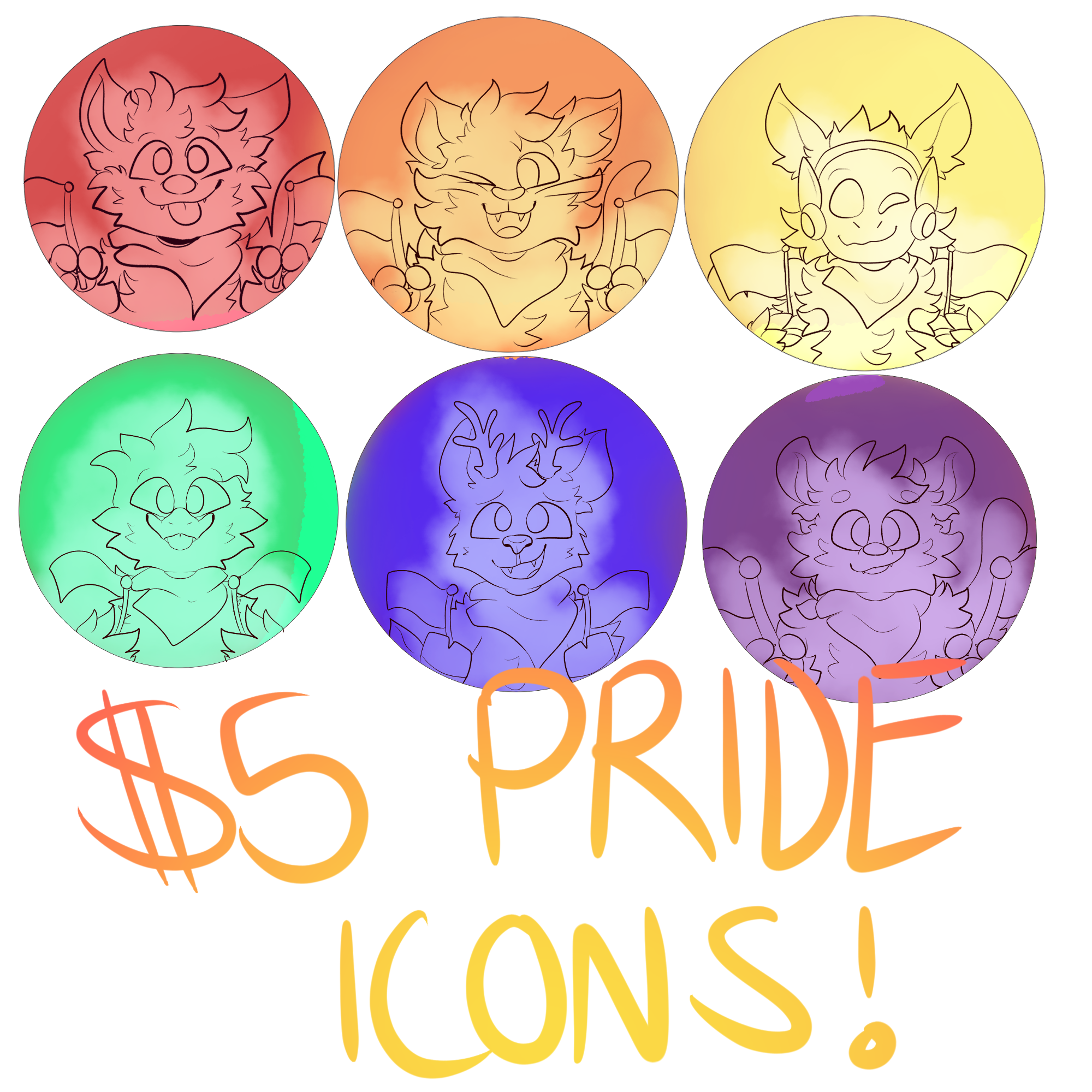 Furry Pride Icon Bases! - Payhip