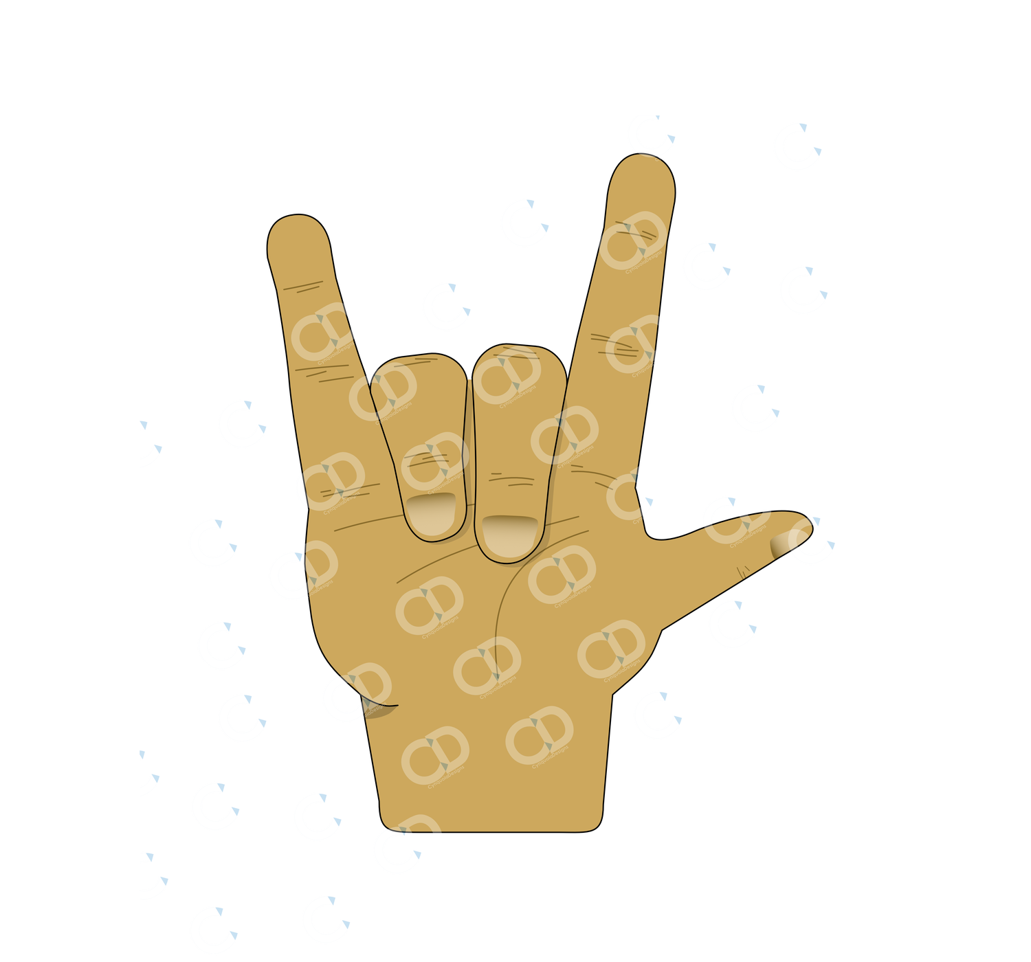 ASL/BSL I Love you handshape - Payhip