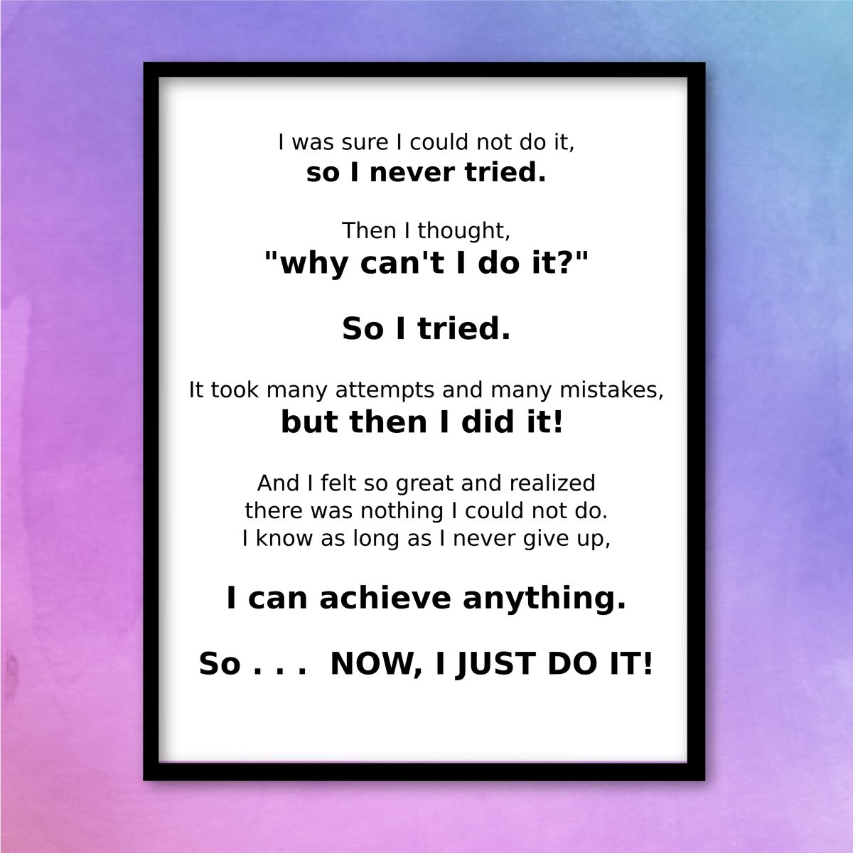 There Is No Limit, You Can Do Anything 4 Thought Provoking Printable ...