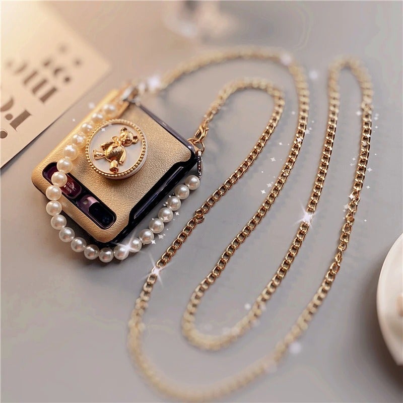 The Best Designer Samsung Galaxy Z Flip Case Cover Bear Luxury Handmade ...