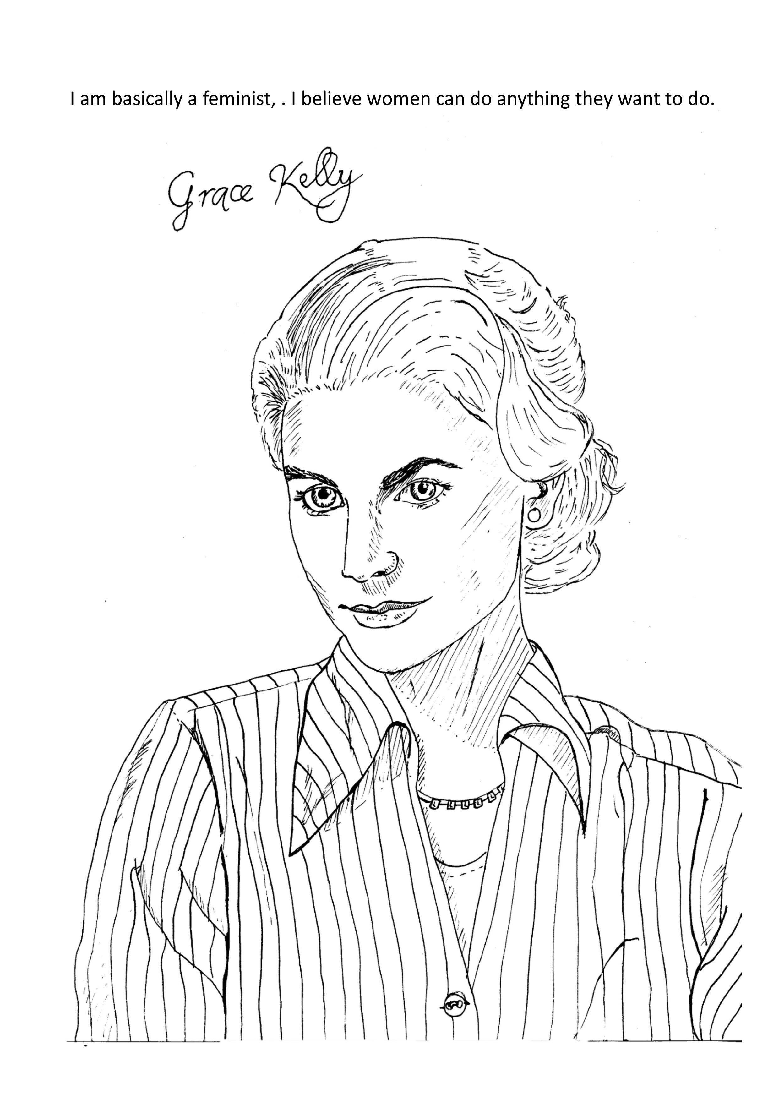 Grace Kelly Colouring Page - Payhip